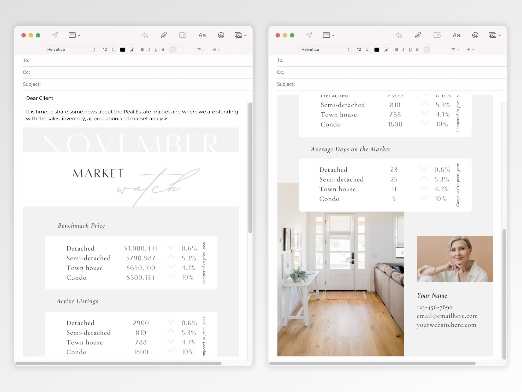 15 Real Estate Email Templates: Monthly/weekly Market Update, Yearly ...