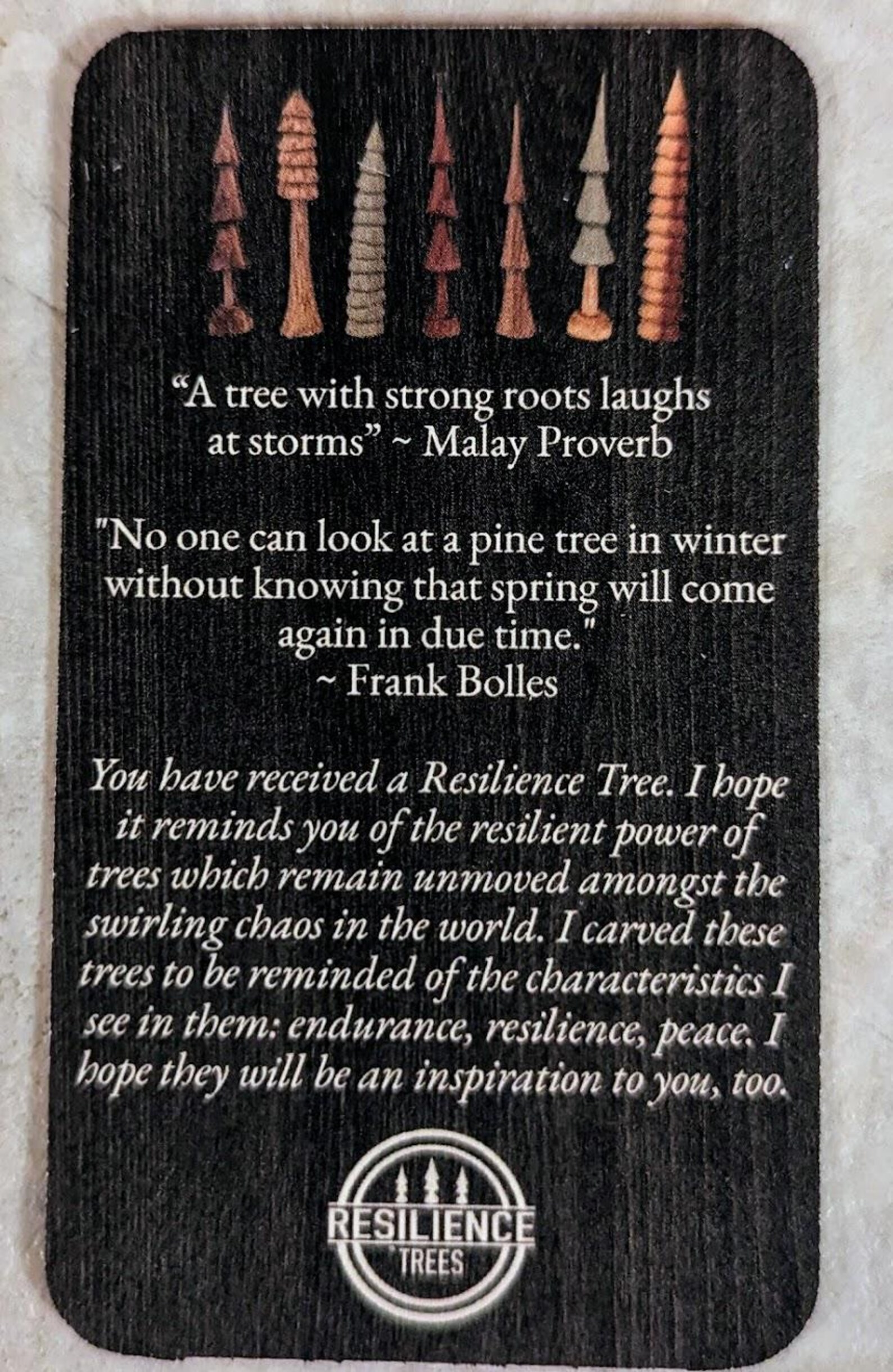 Resilience Trees 2 2 Basswood Trees 7.5 & 6 Tall Hand Carved - Etsy