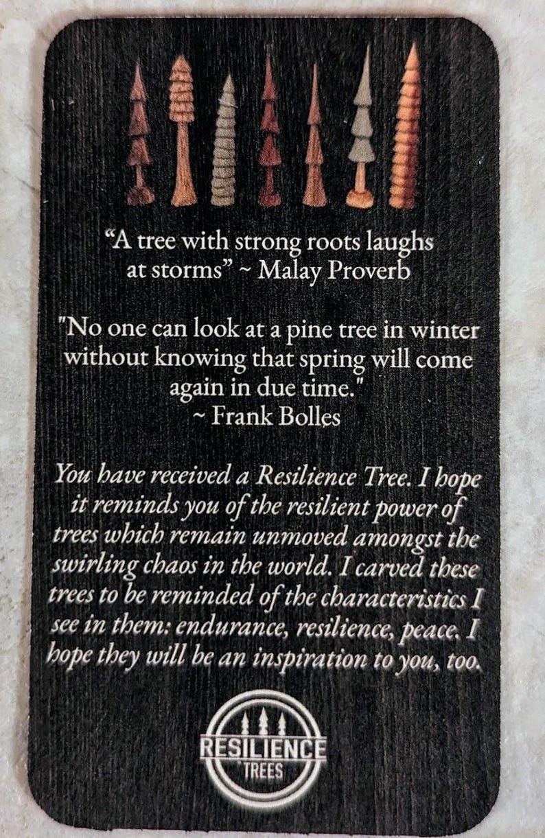 Resilience Trees 5 2 Basswood Trees 10.5 & 8.5 Tall Hand Carved - Etsy