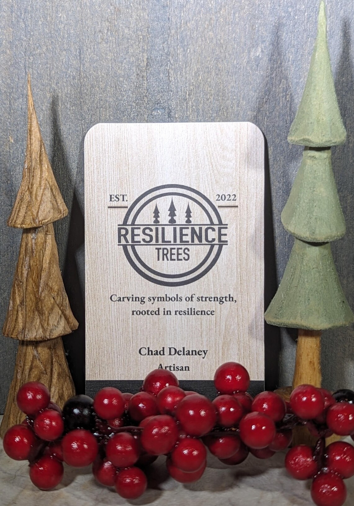 Resilience Trees 2 2 Basswood Trees 7.5 & 6 Tall Hand Carved - Etsy