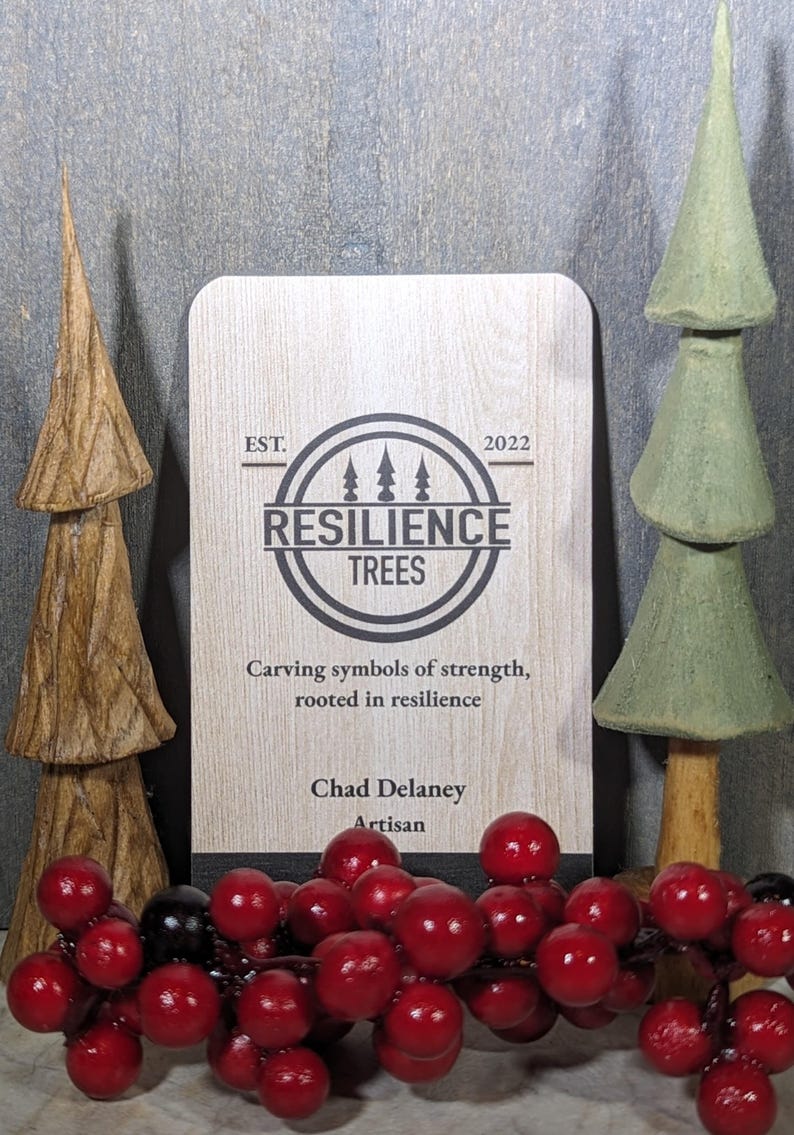 Resilience Trees 5 2 Basswood Trees 10.5 & 8.5 Tall Hand Carved - Etsy