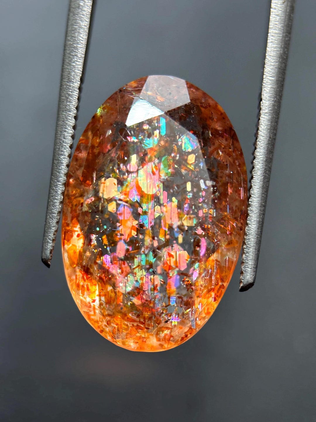 Rare Quality of Sunstone With Beautiful Rainbow Fire - Etsy