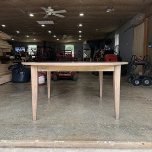 Round Dining Table Made From Solid Maple With Tapered Legs - Etsy