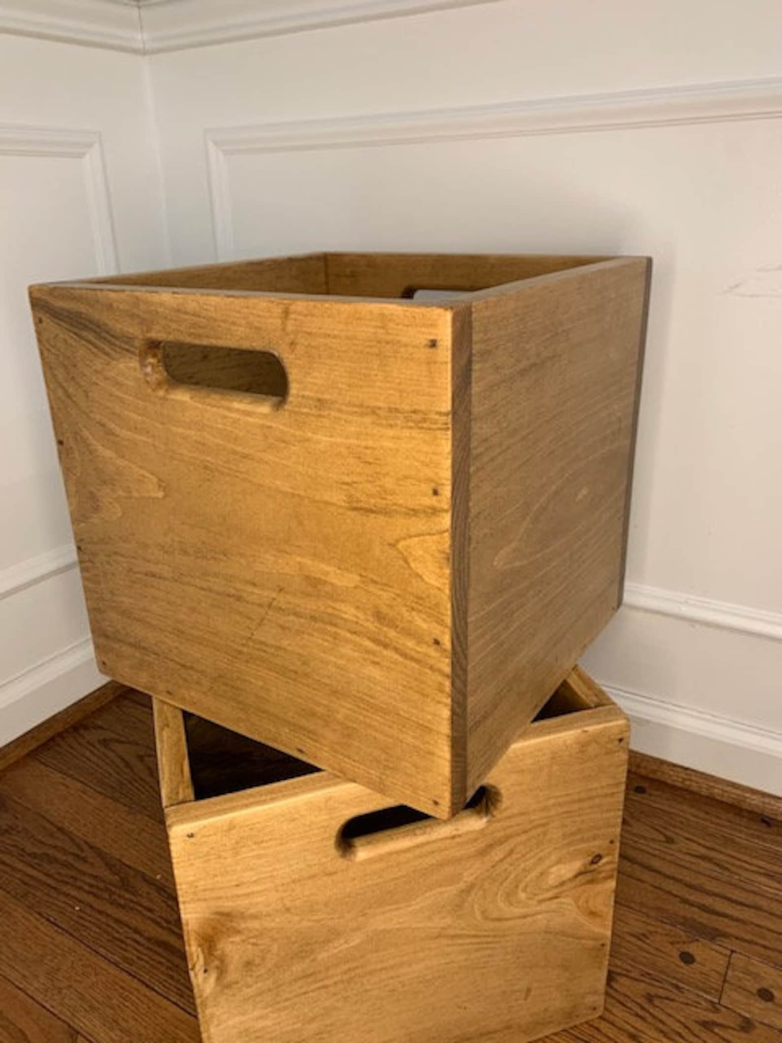 13x13x13” Solid Wood Cube Box - Etsy