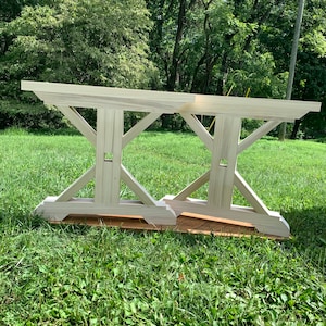 Trestle Dining Table Legs (set of 2) | Wood Table Base - Etsy