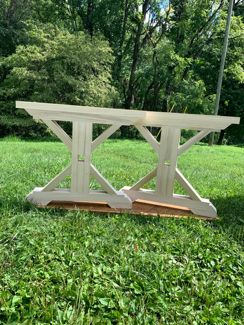 Trestle Table Legs Set Of Two Dining Table Legs Etsy