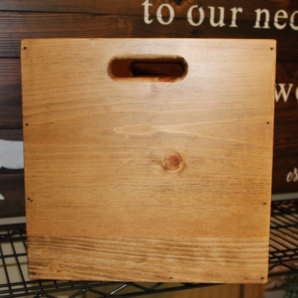 Solid Wood Cube Storage - Etsy