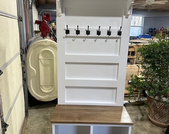 Solid Wood Triple Locker Unit With Doors, Locker System, Entryway or ...