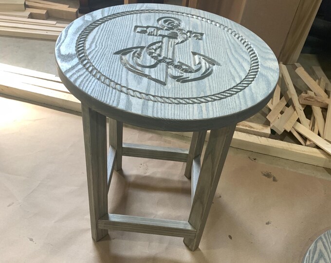 Custom Engraved Nautical Compass End Table - Etsy