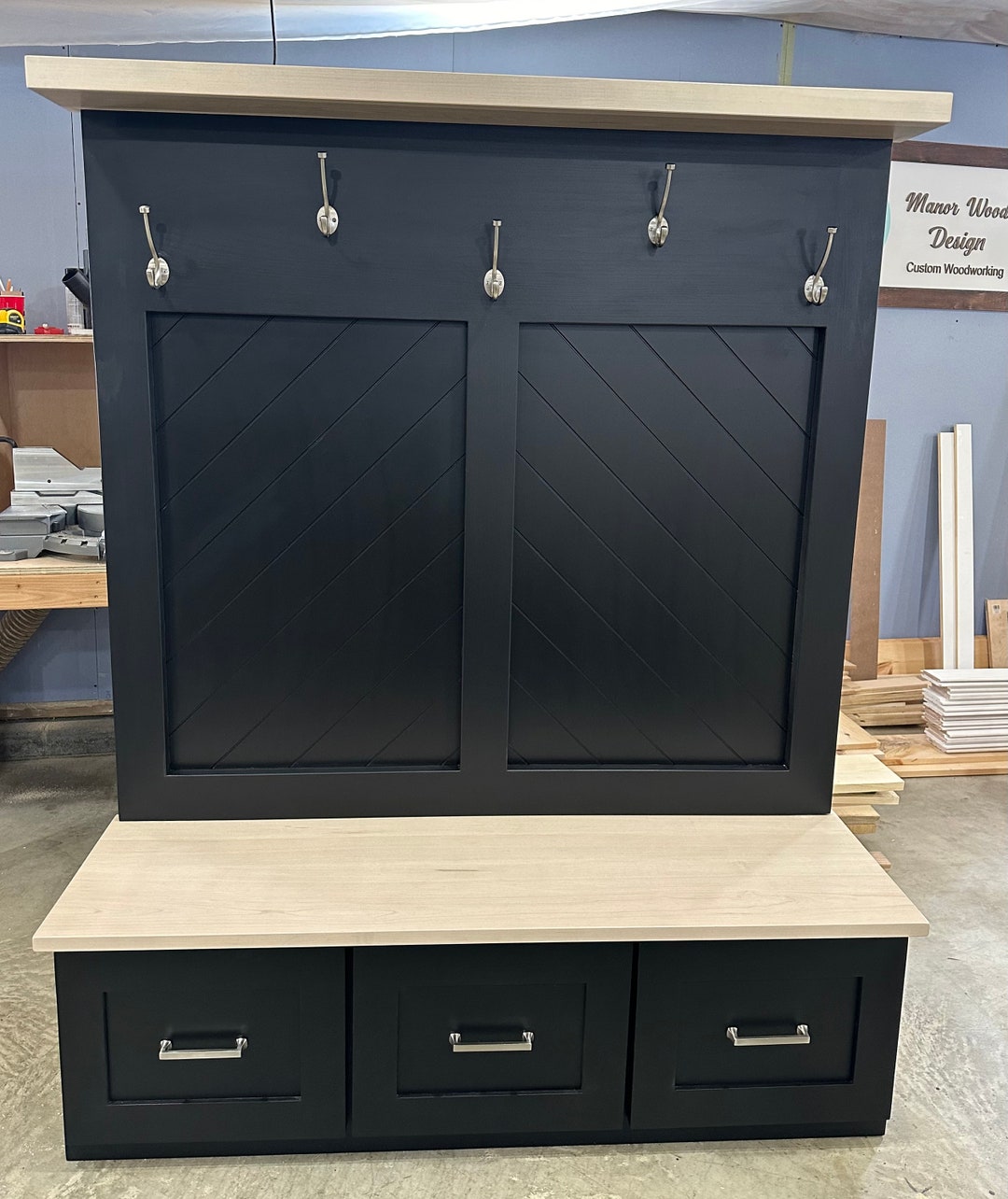 Modern Entry Bench With Drawers - Etsy