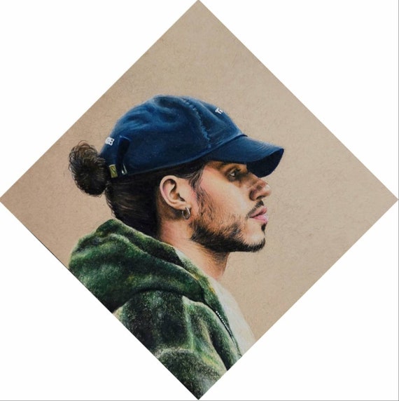 Russ Colorpencil Portrait Canvas Print - Etsy