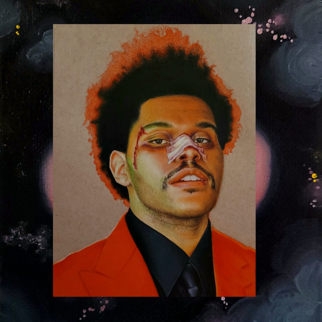 The Weeknd Paper Print of Original Colorpencil Artwork - Etsy
