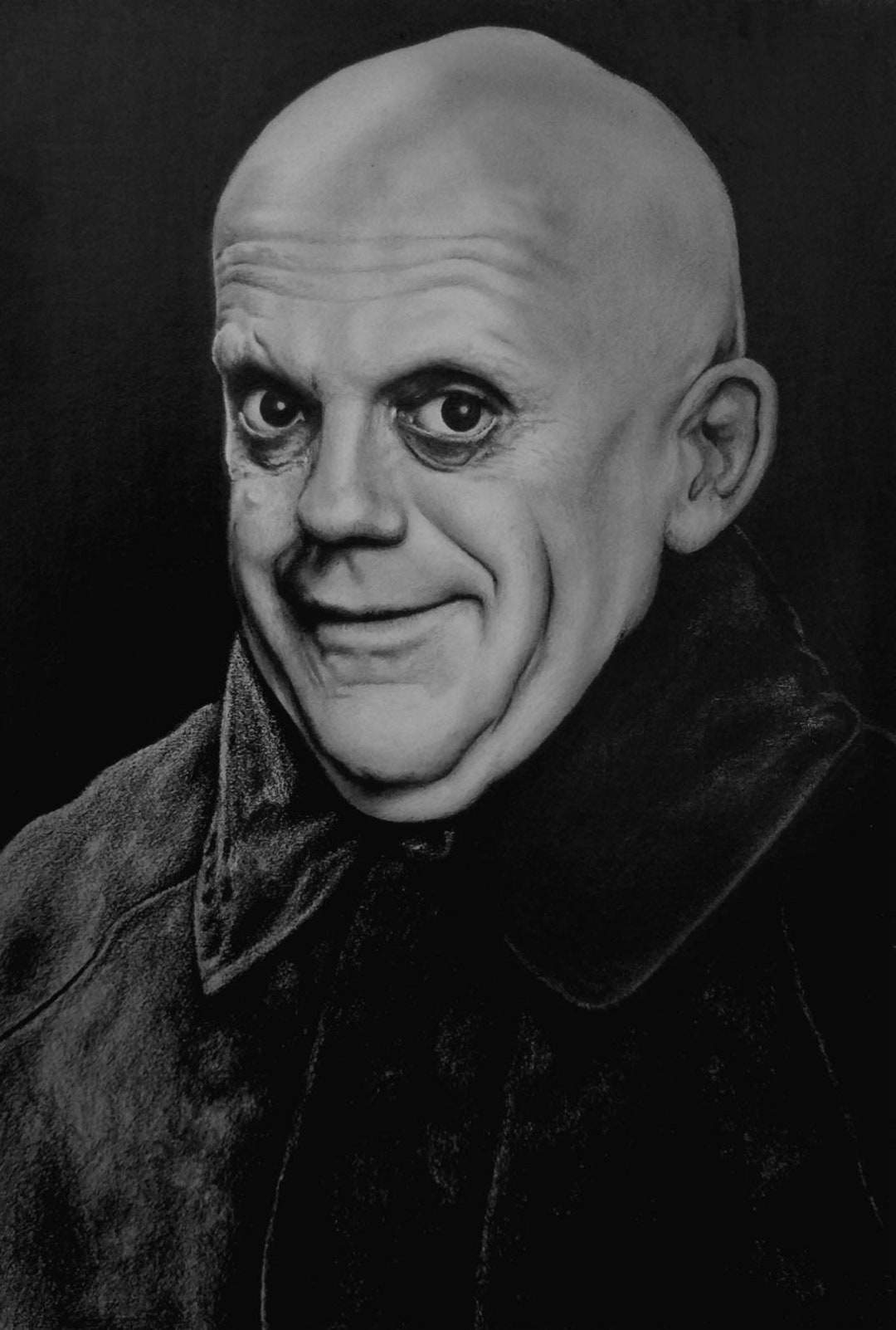 Uncle Fester Graphite Artwork- Canvas Print - Etsy