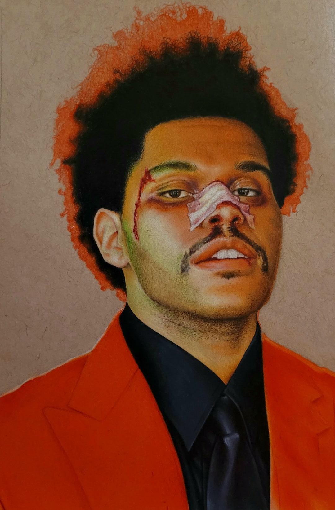 The Weeknd Colorpencil Portrait - Canvas Print - Etsy
