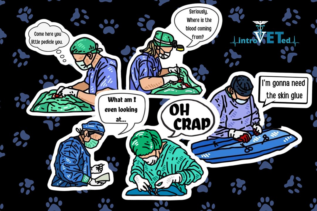 Oh Crap Surgeon Sticker 5-pack,funny Doctor Sticker Pack,surgeon ...