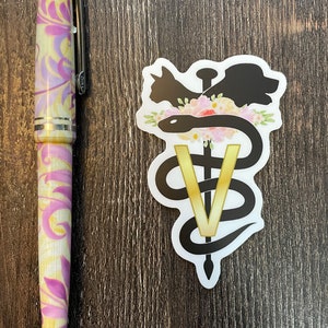 Veterinary Caduceus Sticker Set-set of 2,veterinary Sticker,vet Med ...