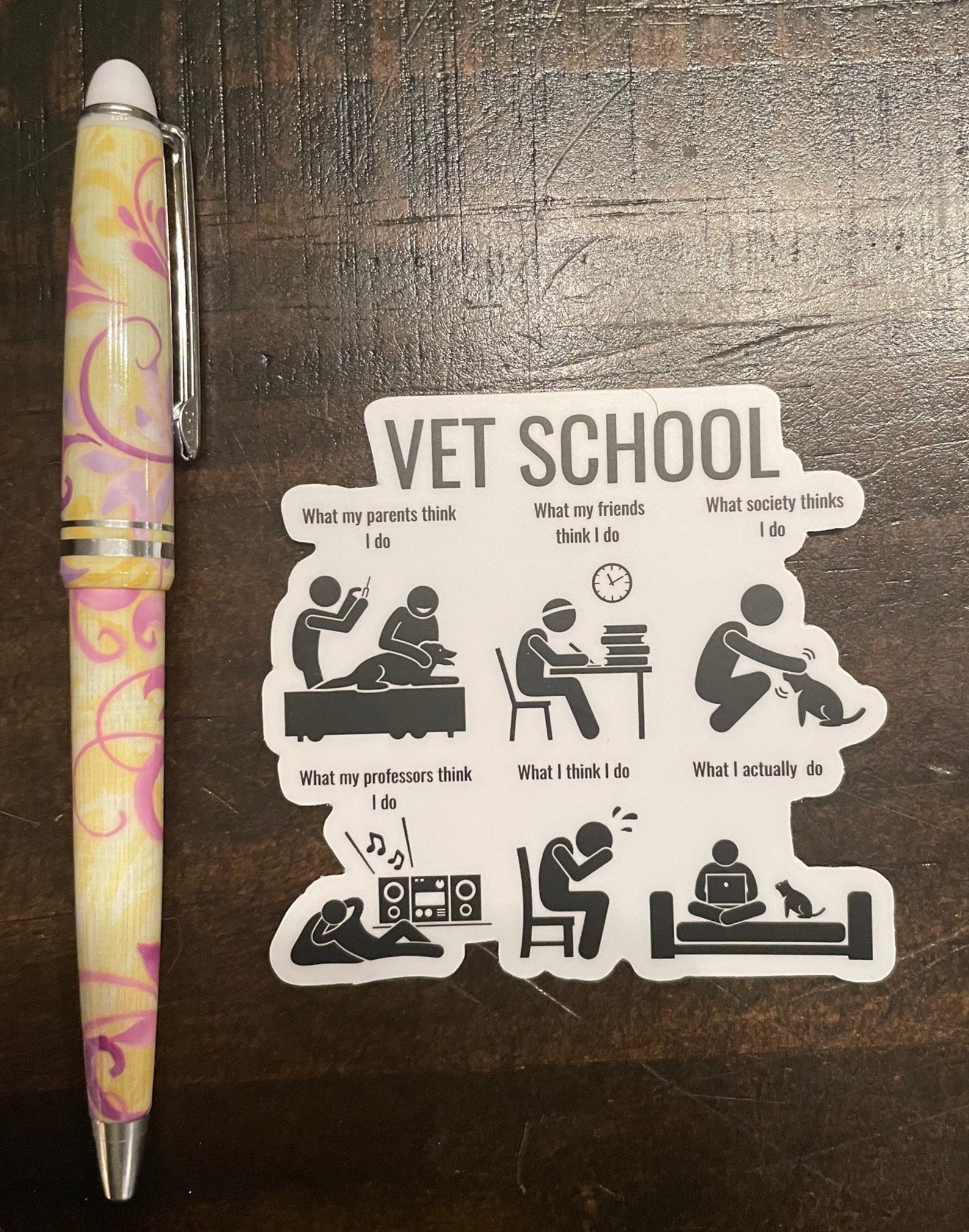 Vet School, Veterinarian Sticker, DVM Sticker, Vet Sticker, Veterinary ...