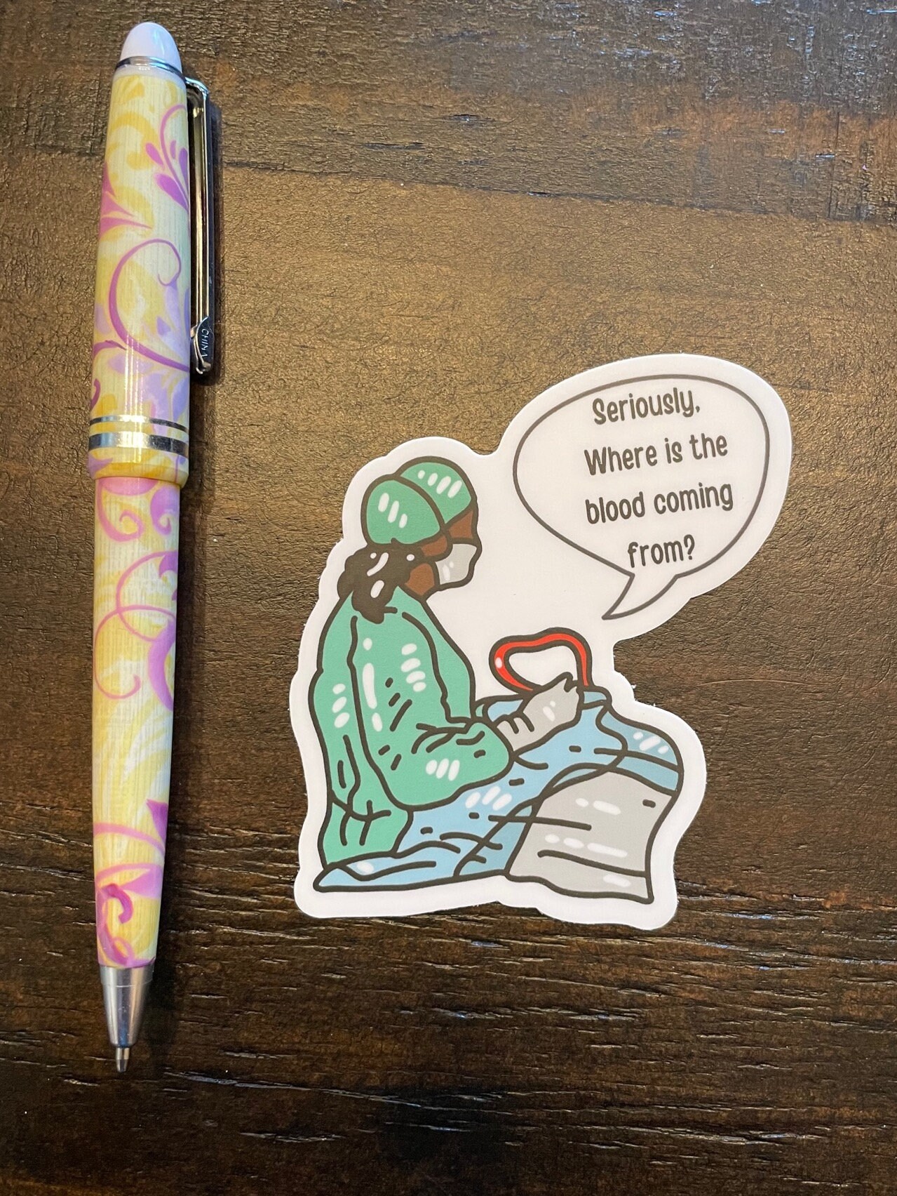 Surgeon Sticker 5-packfunny Doctor Sticker Packsurgeon - Etsy