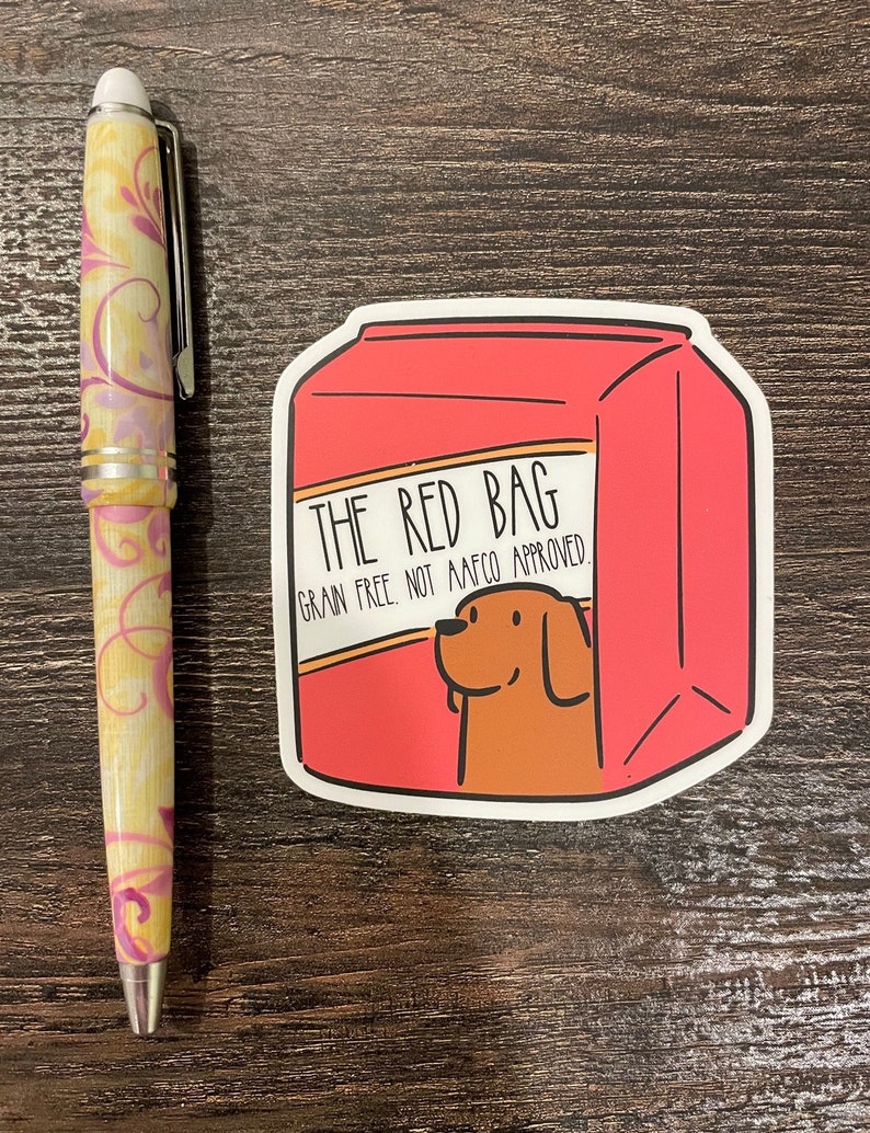 The Red Bag Dog Food Stickerveterinarian Stickervet Tech | Etsy