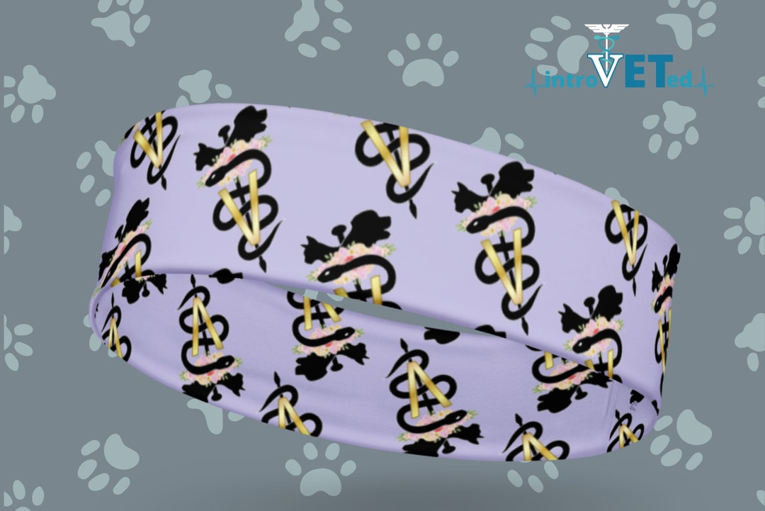 Veterinary Caduceus Headband,vet Med Headband,vet Nurse Headband,vet ...