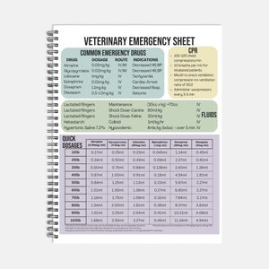 SA Emergency Chart Notebook,emergency Veterinarian,vet Student Notebook ...