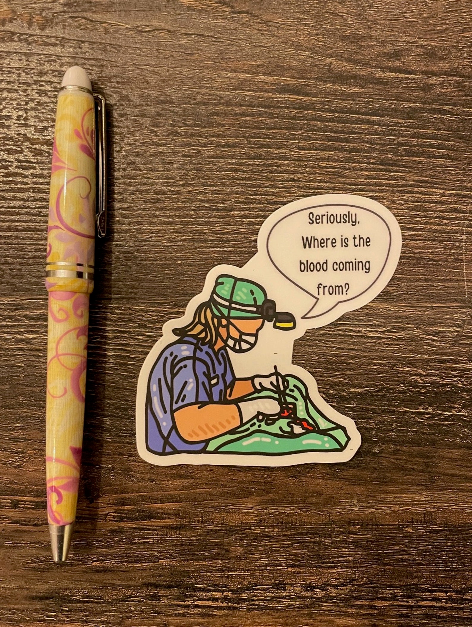 Surgeon Sticker 5-packfunny Doctor Sticker Packsurgeon - Etsy