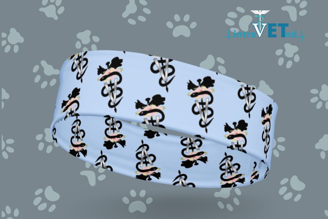 Veterinary Caduceus Headband,vet Med Headband,vet Nurse Headband,vet ...