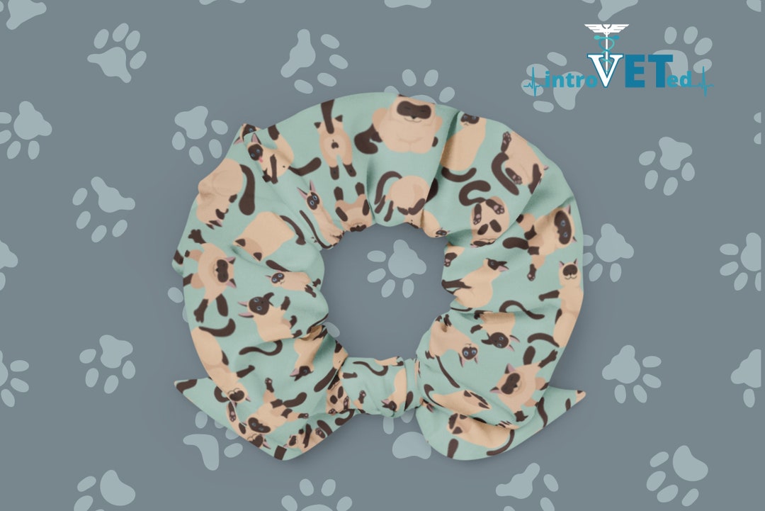 Cat Poses Scrunchie,cat Hair Tie,cat Hair Accessory,cat Scrunchie,funny ...