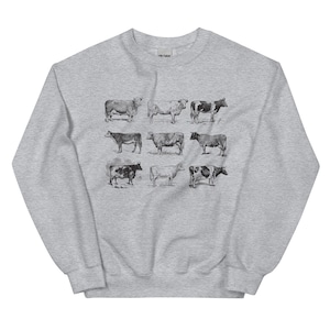 Cow Unisex Sweatshirt,cow Sweater,cow Apparel,large Animal Veterinarian ...
