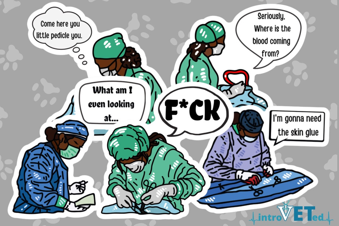 Female Surgeon Sticker 5-packfemale Doctor Stickerwoman in - Etsy