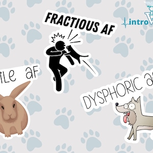 Veterinary AF Sticker Pack, Veterinarian Sticker, Vet Student Sticker ...