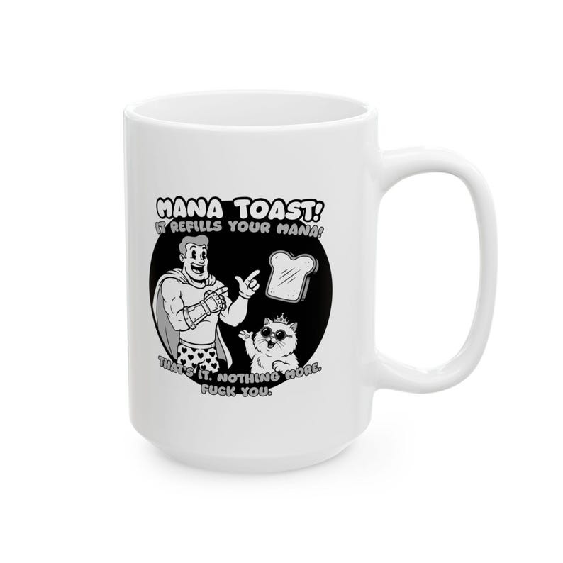 Mana Toast Mug, Dungeon Crawler Carl Fan Art, 11oz 15oz Ceramic Coffee ...