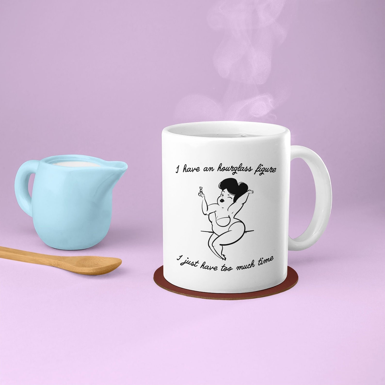 Hour Glass Figure Coffee Mug, Body Positive Mug, Self Love Teacup, Love ...