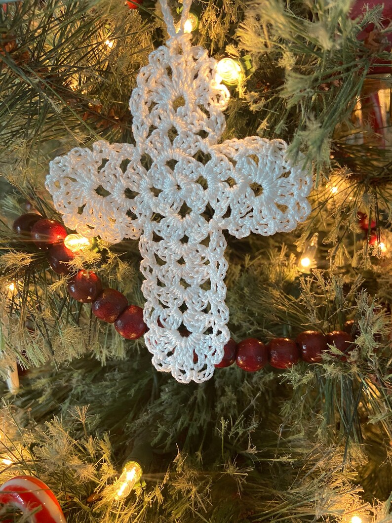 Handmade Crochet Cross Bookmark With Beads Charm and Tassel. - Etsy