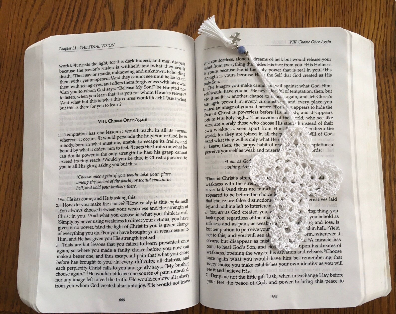 Handmade Crochet Cross Bookmark With Beads, Charm and Tassel ...