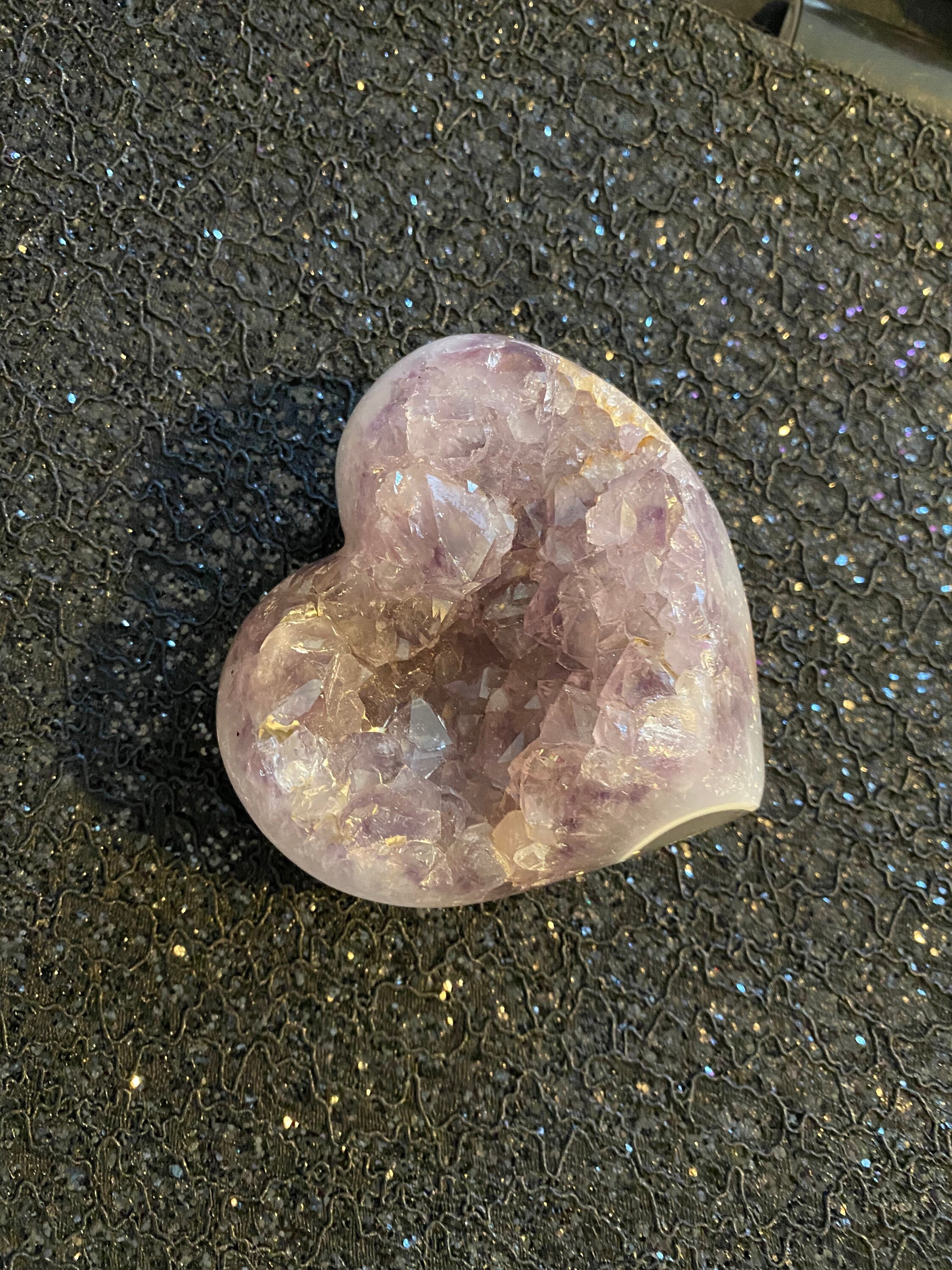 Amethyst cluster heart 1.5lbs | Etsy