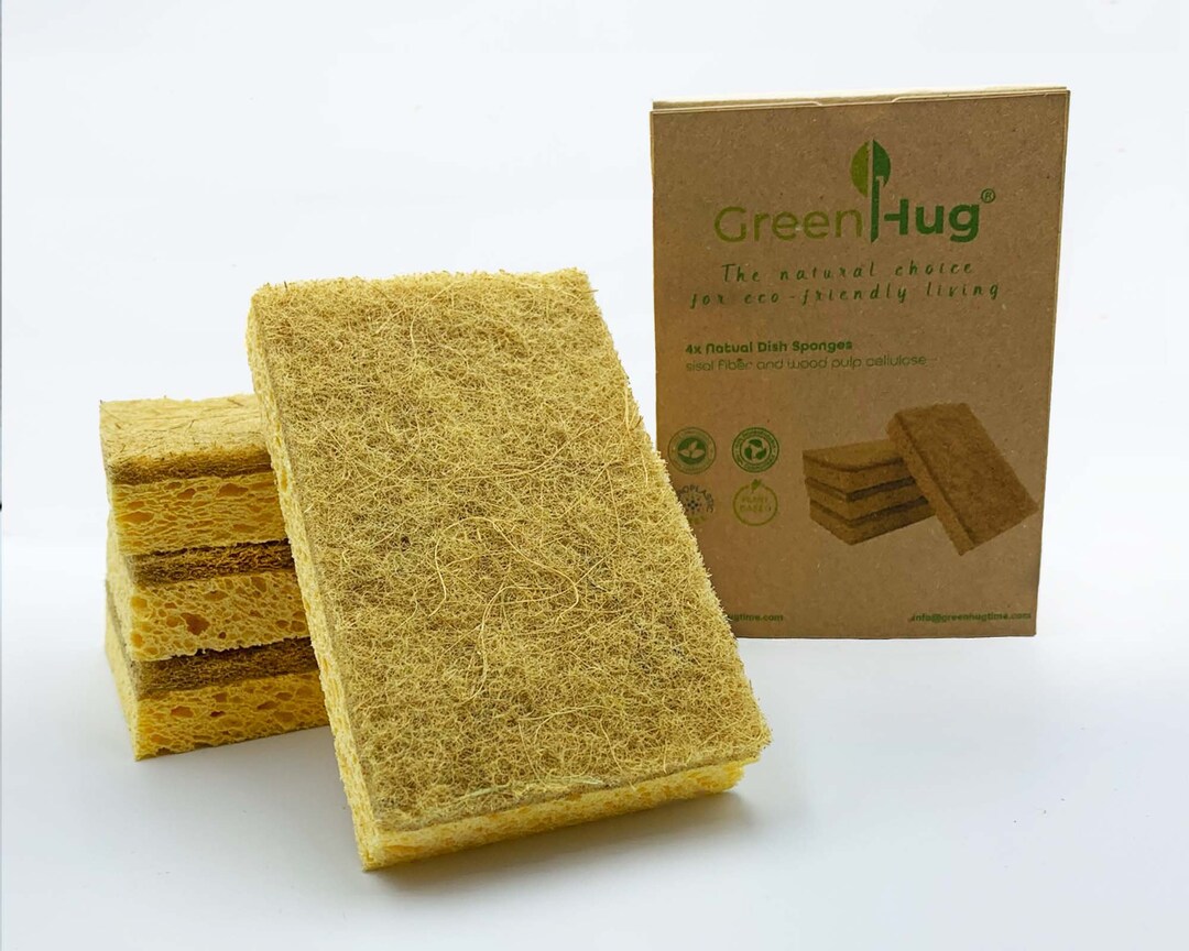 Natural Sisal and Cellulose Dishwashing Sponges | Plant Based and ...