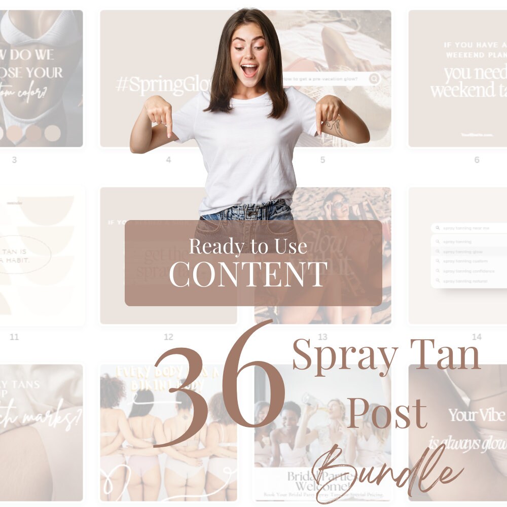 Spray Tan Social Media Templates - Etsy Canada