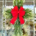 Christmas Cross Wreath, Evergreen Pine, Red Velvet Bow - Etsy