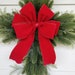 Christmas Cross Wreath, Evergreen Pine, Red Velvet Bow - Etsy