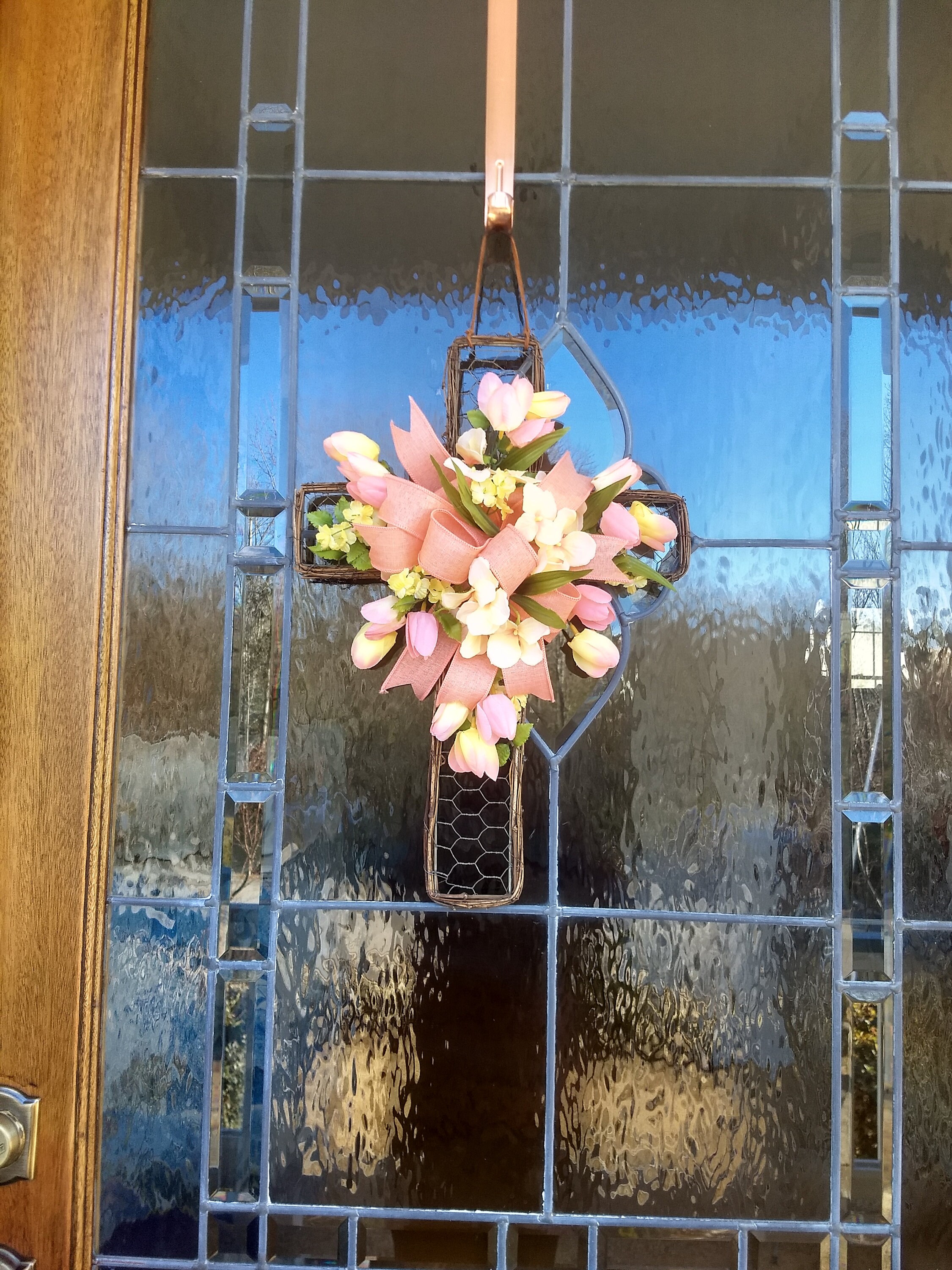 Spring/summer Cross Wreath Cross Wreath Floral Cross Wreath - Etsy