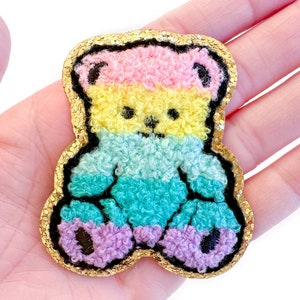 Teddy Bear Chenille Iron-on Patch | Chenille Patches | Cute Patches - Etsy