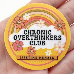 Chronic Overthinkers Club Sticker Waterproof Sticker Mental Health ...