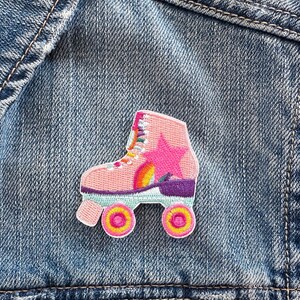 Roller Skate Embroidered Iron-on Patch | Cute Patches | Roller Derby - Etsy