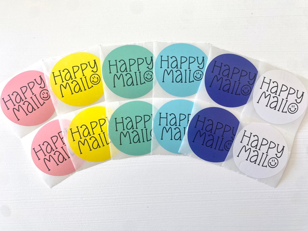 Happy Mail Sticker | Packaging Stickers | 2" Sticker | Thermal Sticker ...