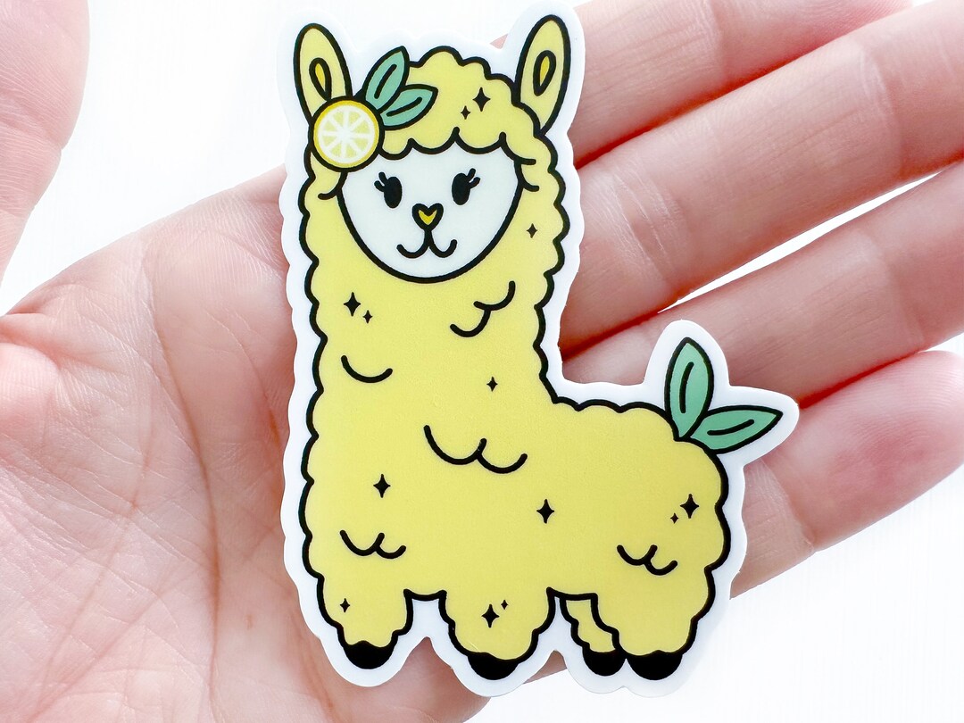 Lemon Little Miss Llama Sticker | Waterproof Sticker | Cute Stickers ...