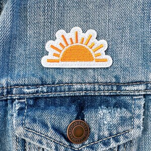 Sunrise Embroidered Iron-on Patch | Sunset Patch | Sun Patch | Hippie ...