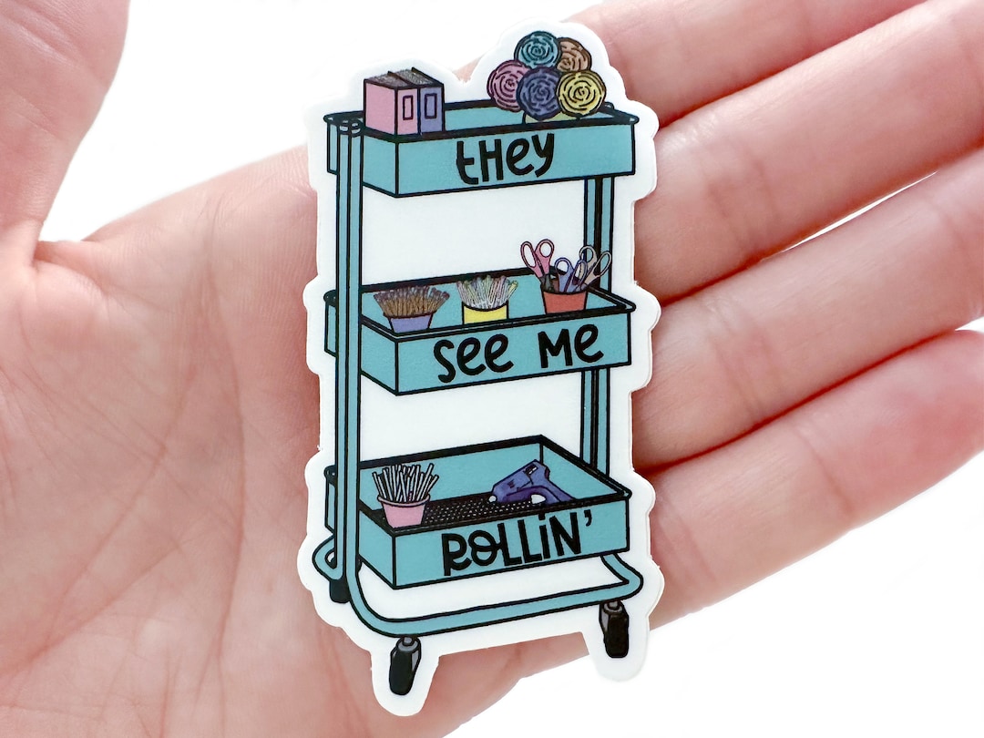 Rolling Cart (they See Me Rollin') Sticker | Waterproof Sticker ...