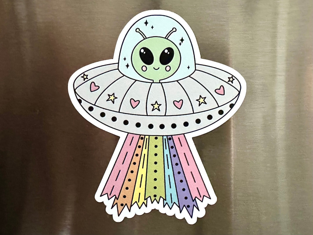 Alien Magnet | UFO Magnet | Alien Gift | Cute Magnets | Cute Space Gift ...