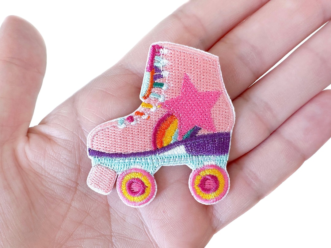 Roller Skate Embroidered Iron-on Patch | Cute Patches | Roller Derby - Etsy